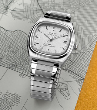 Timex® Automatic 1983 E Line Reissue 34mm Stainless Steel Expansion Ba - TW2W70800 | Timex UK